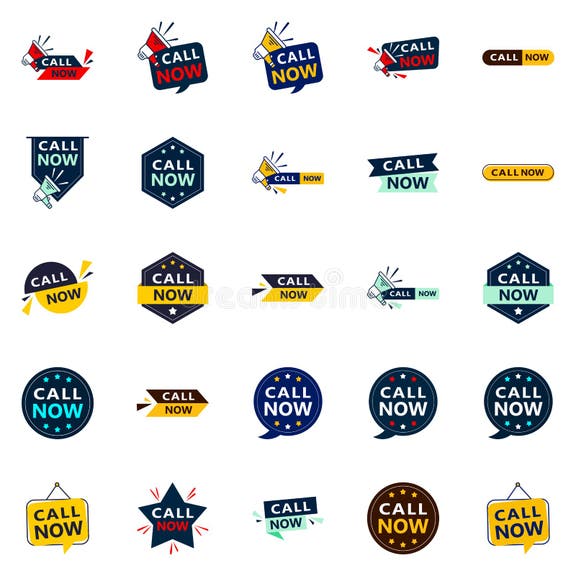 25 Innovative Typographic Banners for Promoting Calling Stock Vector ...