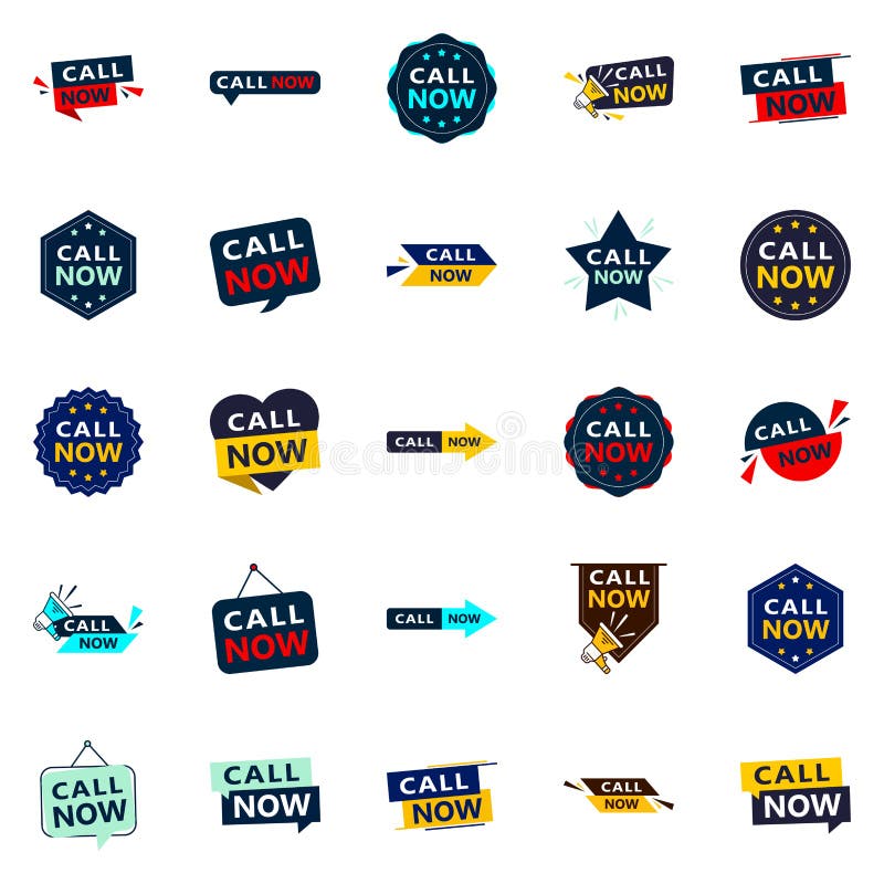25 Innovative Typographic Banners for Promoting Calling Stock Vector ...