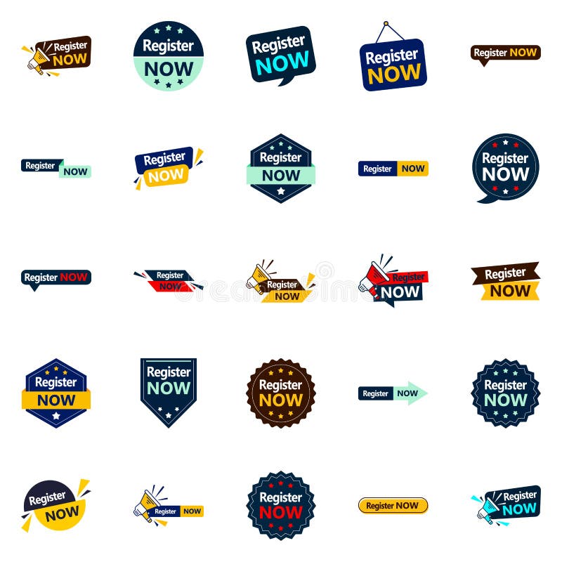 25 Innovative Typographic Banners for Promoting Registration Stock ...