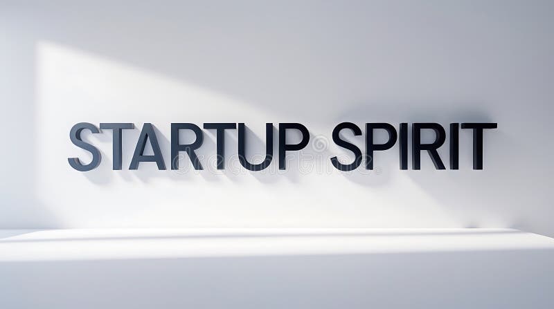 Innovative Typography Showcasing the Concept of Startup Spirit in a ...
