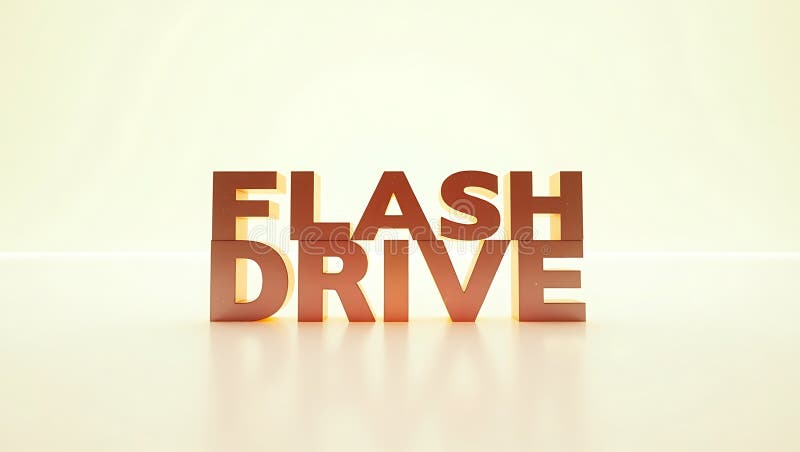 Innovative Typography Showcasing the Term Flash Drive in a Modern ...