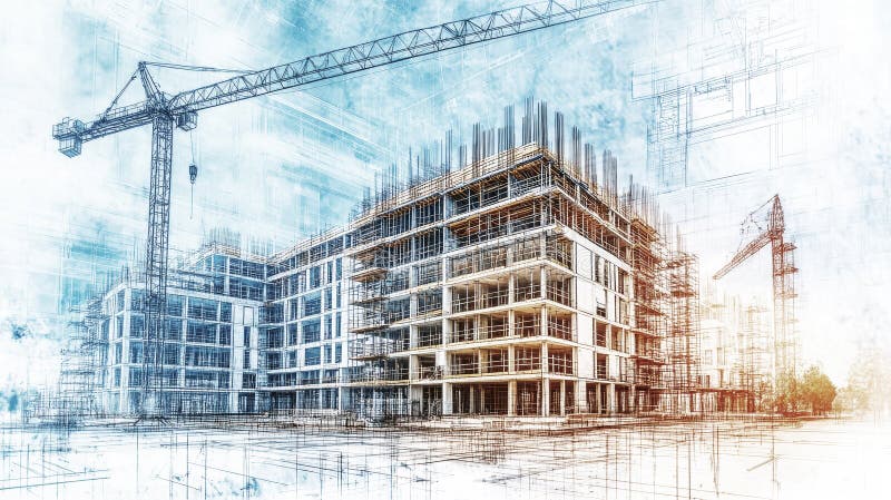 Innovative Urban Housing Complex Under Construction with Detailed ...