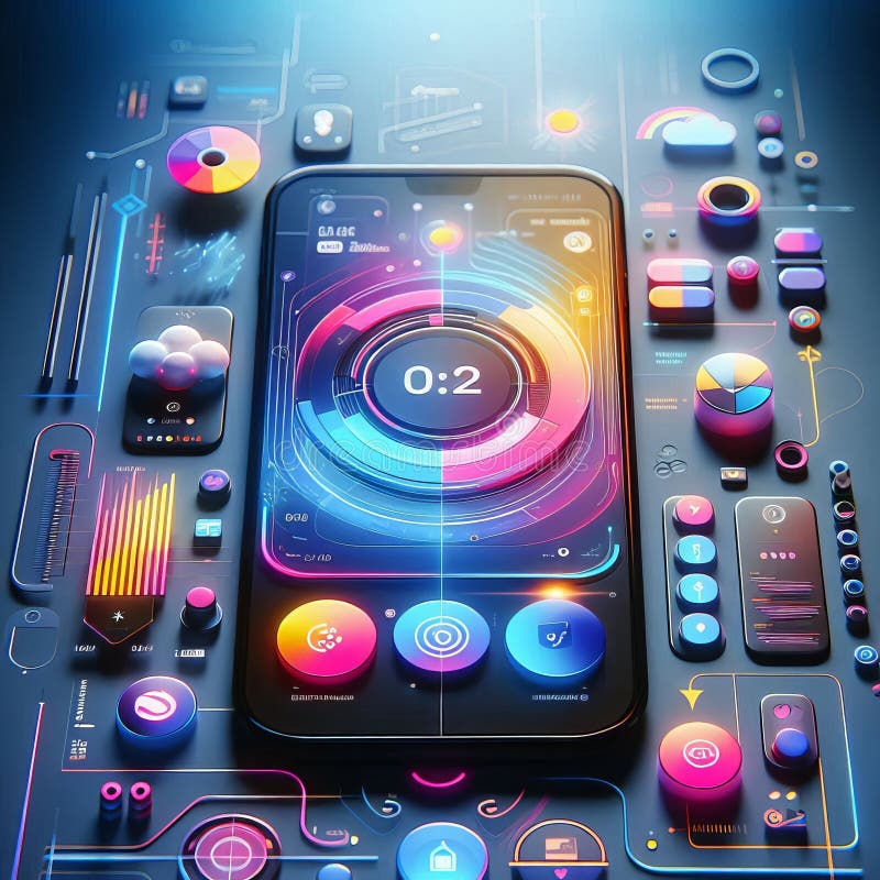 Innovative User Interface Design a Futuristic Mockup of a Smart Stock ...