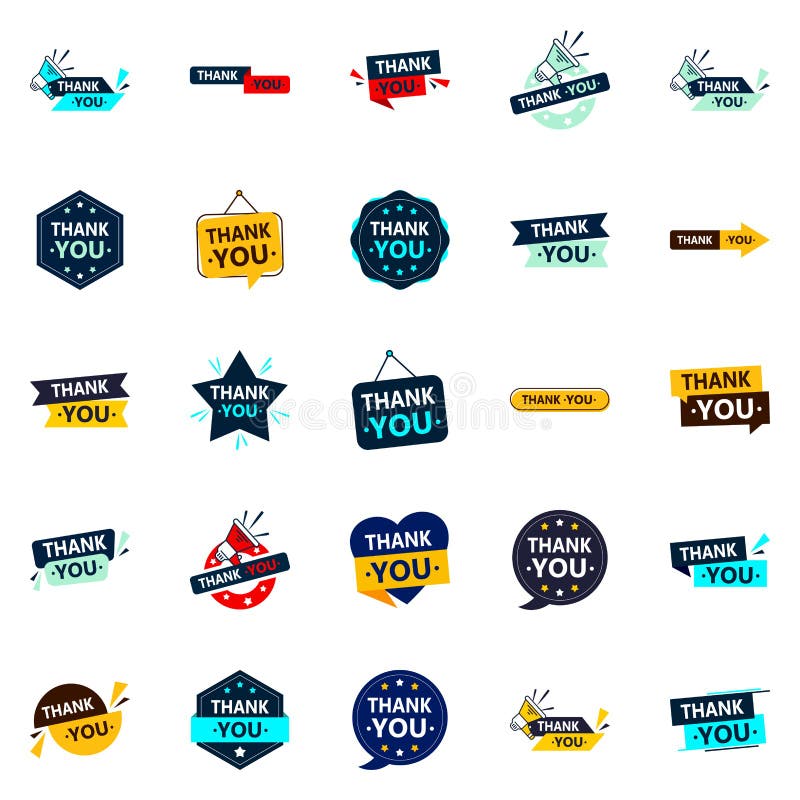 25 Innovative Vector Elements To Express Your Appreciation Stock Vector ...