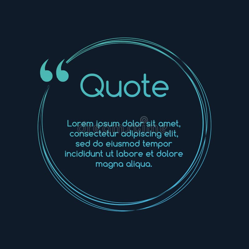 Vector Set Quotation Template in Quotes. Vector Banner with Frame ...