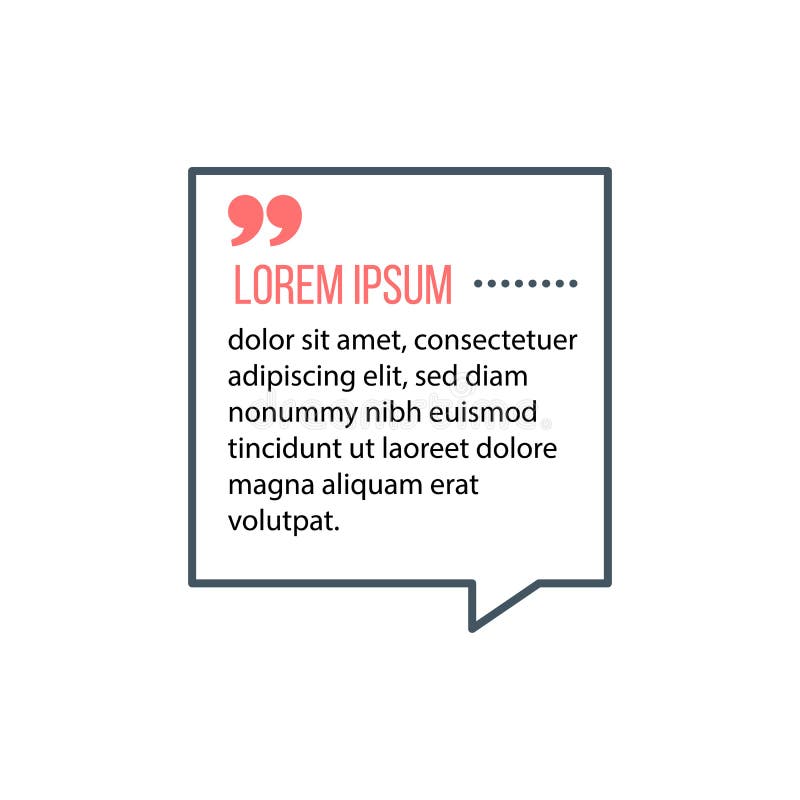 Innovative Vector Quotation Template in Quotes. Creative Vector Banner ...