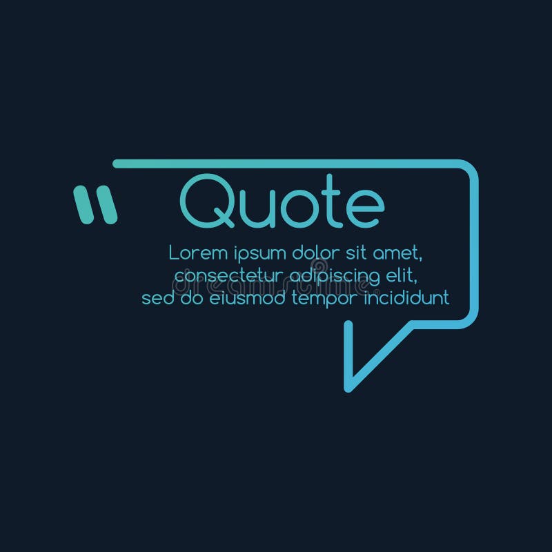 Innovative Vector Quotation Template in Quotes. Creative Vector Banner ...