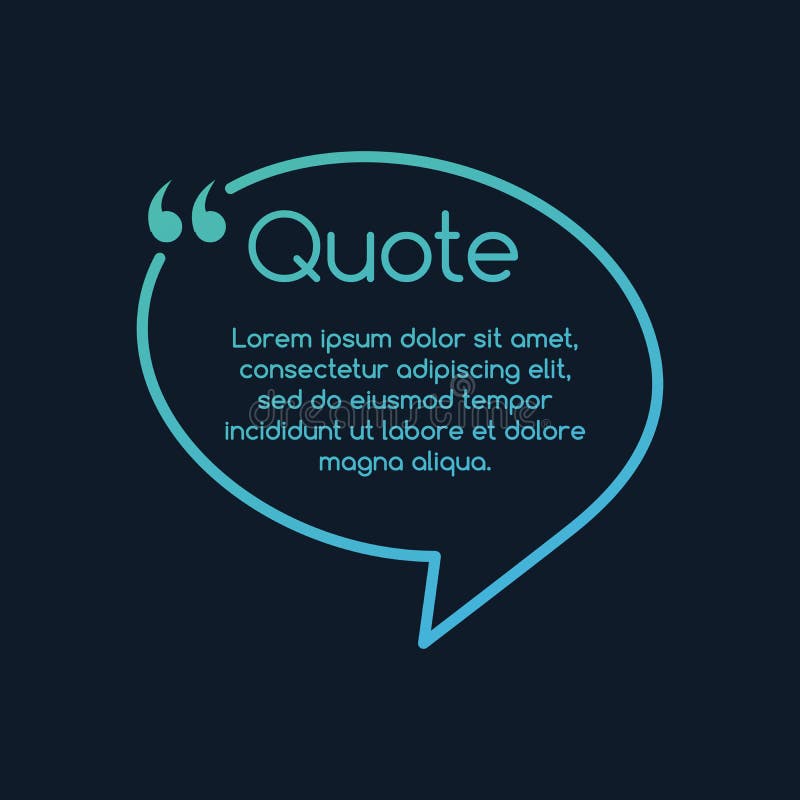 Innovative Vector Quotation Template in Quotes. Creative Vector Banner ...