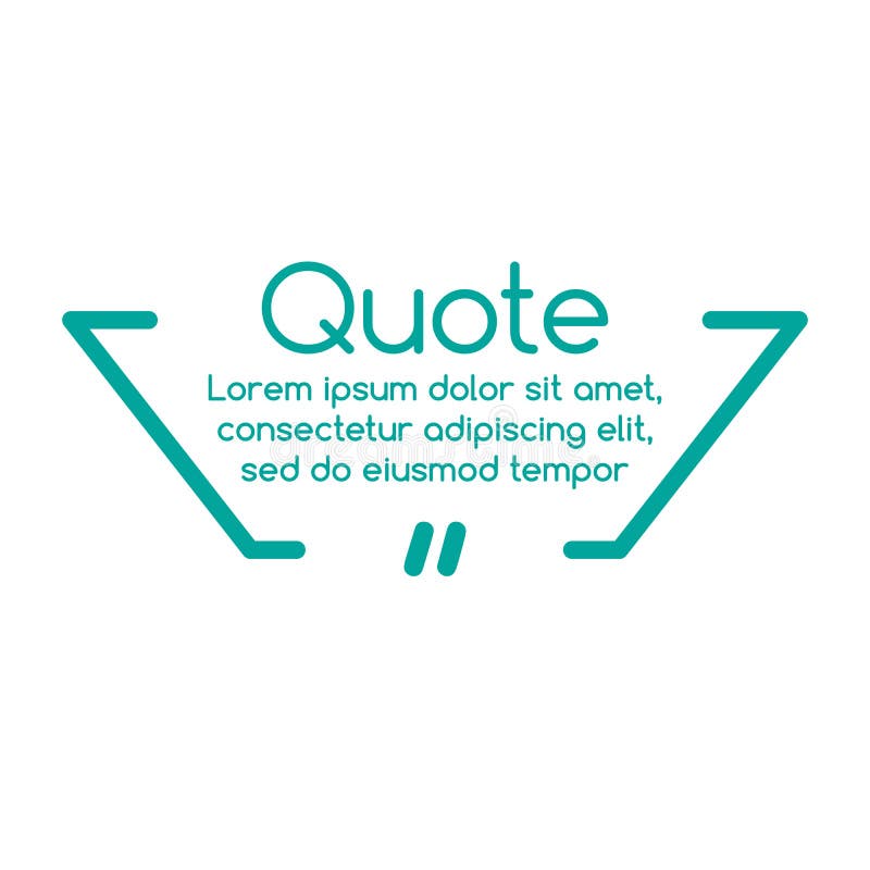 Innovative Vector Quotation Template in Quotes. Creative Vector Banner ...