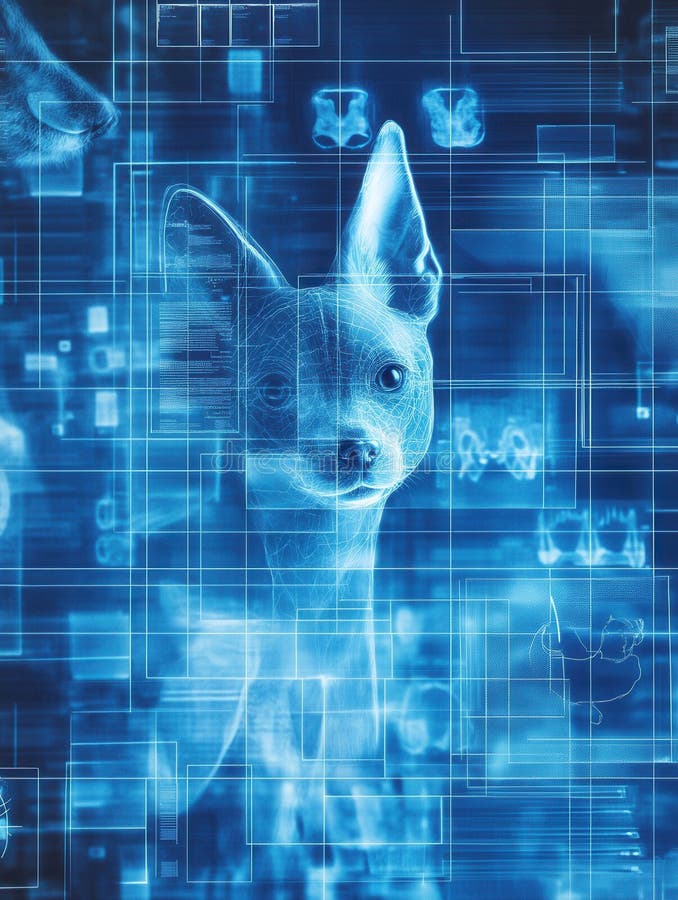 Innovative Veterinary Diagnostics Featuring Abstract Medical Scan ...