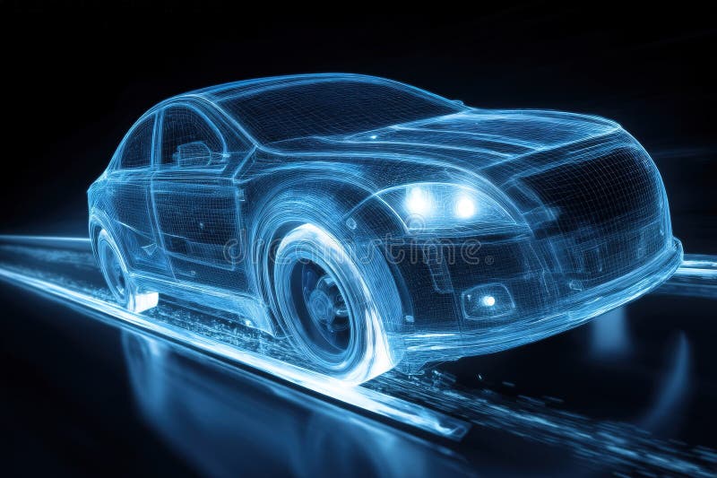 Innovative Virtual Representation of a Futuristic Car in a Sleek ...