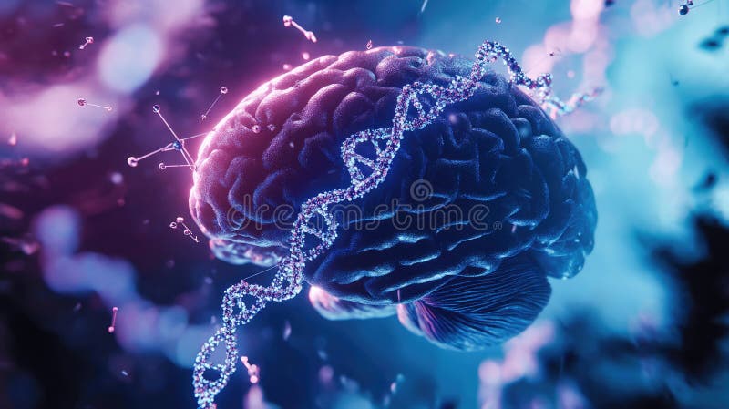 Innovative Visualization of Brain Activity Intertwined with DNA Strands ...