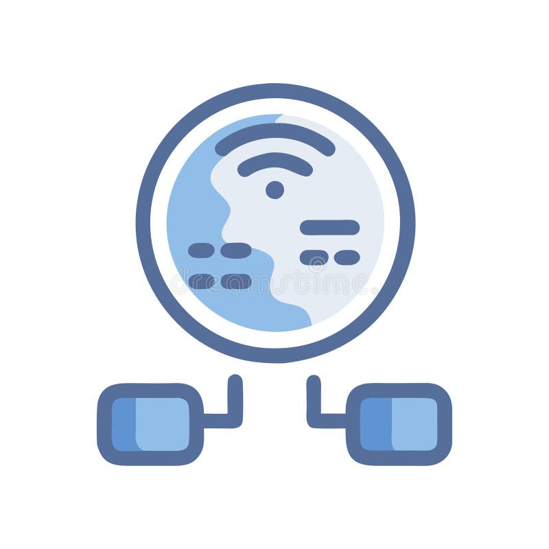 Innovative WAN Design Icon stock vector. Illustration of vector - 351633200