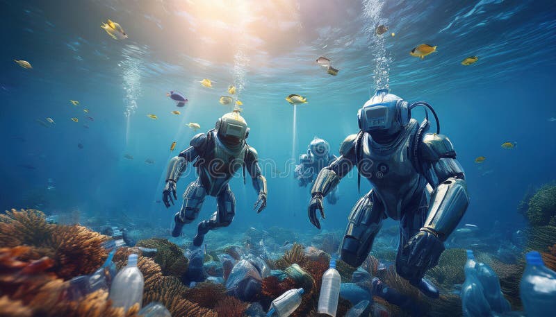 Innovative Waste Cleaning with Help of Stock Image - Image of pollution ...