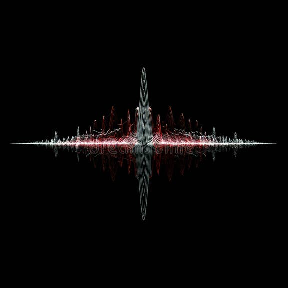 Innovative Waveform Analyzer Displaying Complex Sound Patterns in Experimental Visual Form Stock ...