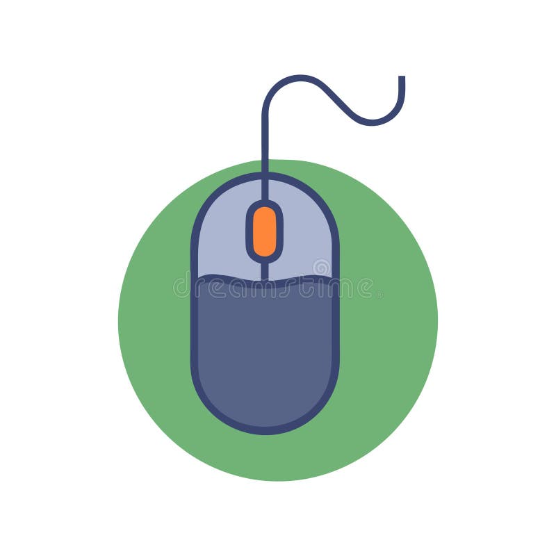 Innovative Wired Mouse Design Icon Stock Vector - Illustration of mouse ...