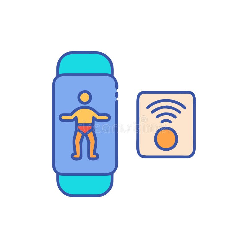 Innovative Wireless Workout Tracker Icon Stock Illustration ...