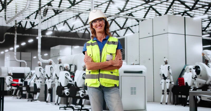 Innovative Woman Leading in Industrial Technology Research Stock Photo ...