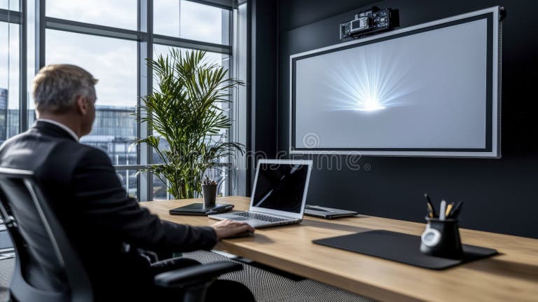 Innovative Workplace Presentation Modern Office Projector Screen ...