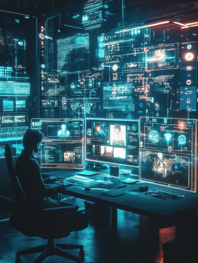 Innovative Workspace with Digital Avatars and Advanced Technology ...