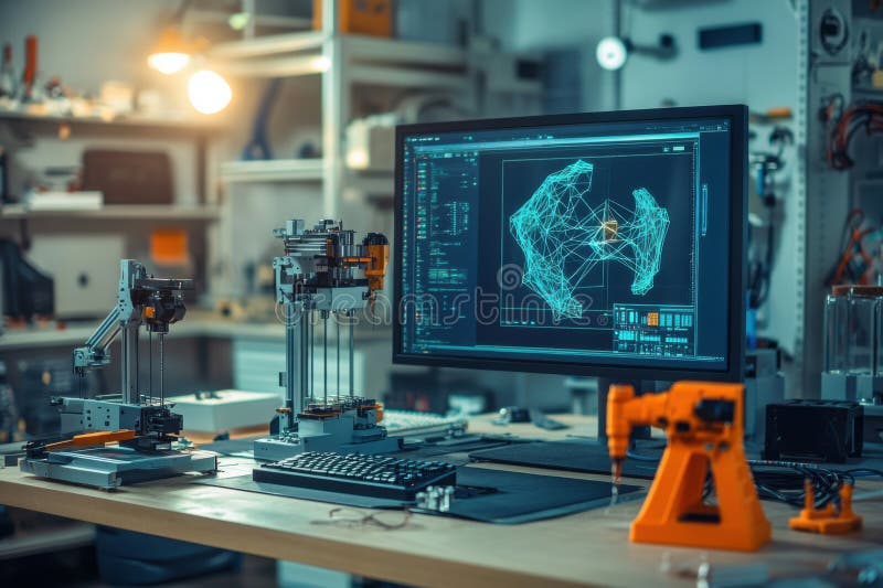 Innovative Workspace Featuring Advanced Technology Design Tools ...