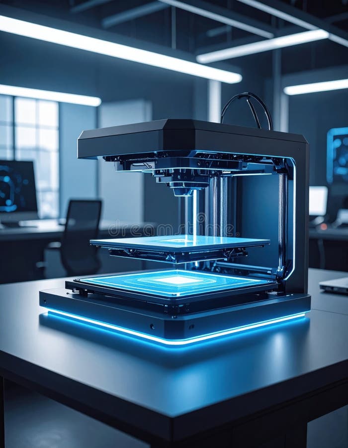 Innovative Workspace Showcasing a Futuristic AI Stock Photo - Image of ...