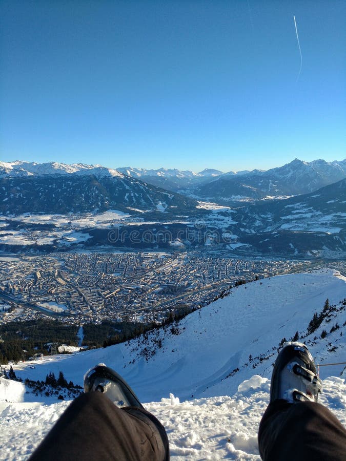 Innsbruck panorama stock image. Image of landscape, hill - 91351897