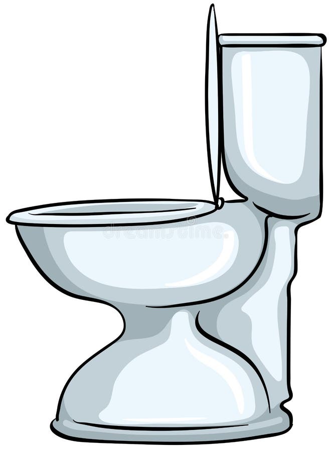 Inodoro ilustración del vector. Ilustración de blanco - 51959351