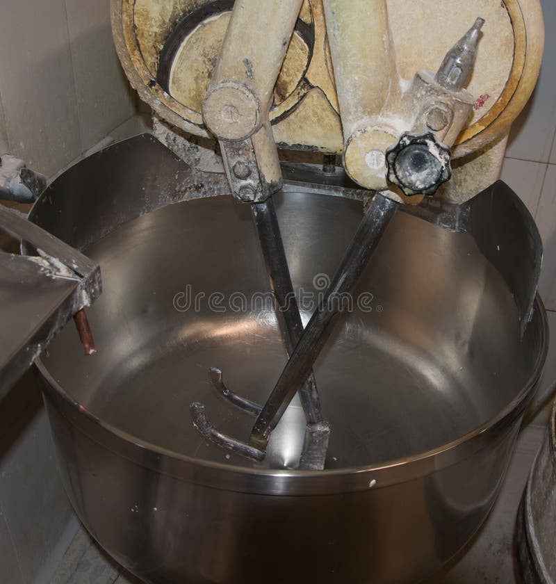 Bread kneading machine stock image. Image of flour, bread - 144174635