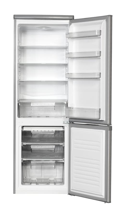 INOX refrigerator stock image. Image of cooler, interior - 32549163