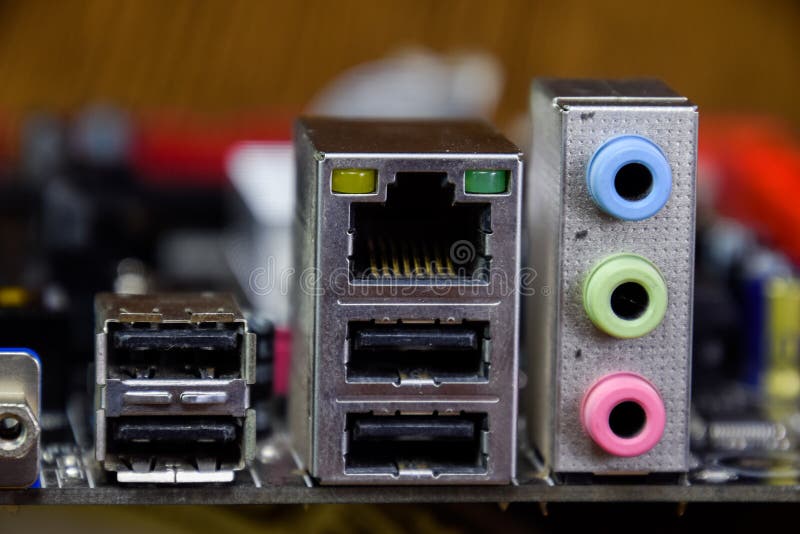 Input and Audio Inputs Electronic Board with Electrical Components ...