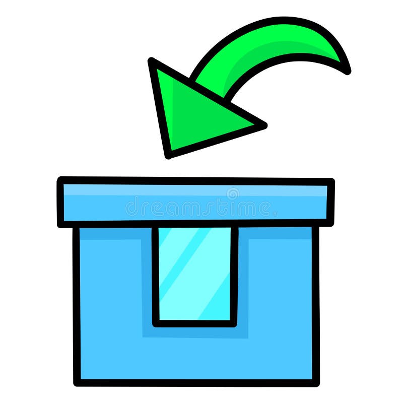 Input Box Symbol. Doodle Icon Drawing Stock Vector - Illustration of ...