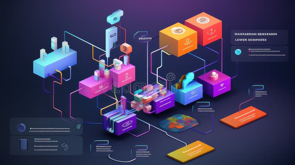 Input Data Flow Infographic Stock Illustration - Illustration of ...