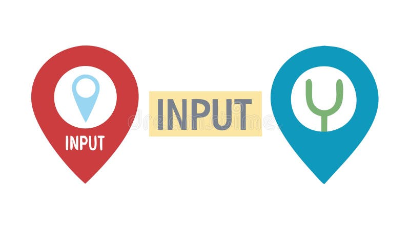 Input Location Pin Icon for Map Interface, Vector Design Generative AI ...