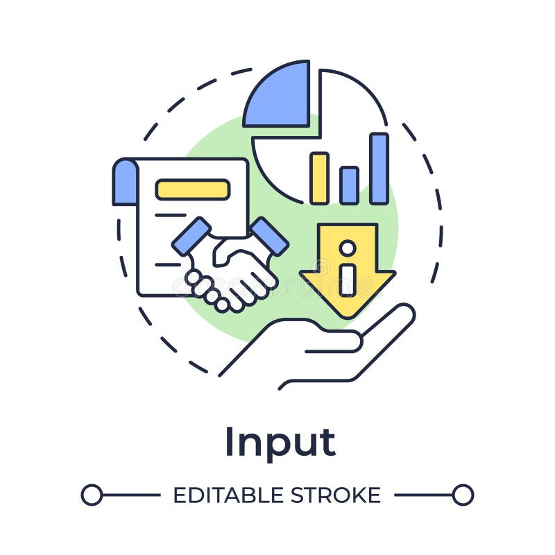 Input Multi Color Concept Icon Stock Illustration - Illustration of ...