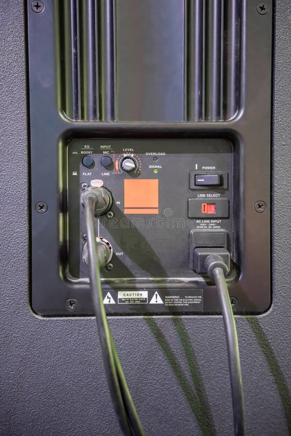 Input Output Panel on the Back of an Audio Interface Stock Photo ...