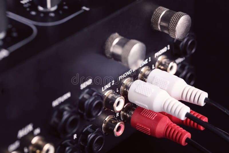 Inputs and Outputs on Back Panel of Dj Mixer Stock Photo - Image of ...
