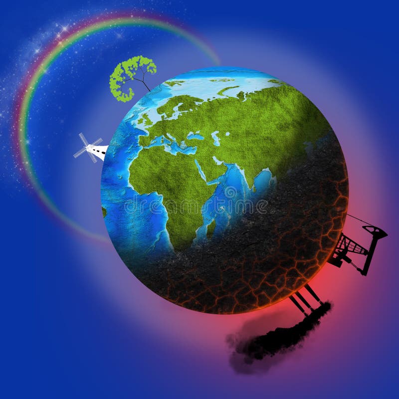 Inquinamento della terra illustrazione di stock. Illustrazione di campo ...