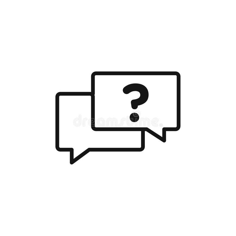 Inquiry Comment Question Icon Ideal for FAQs and Customer Support Stock ...