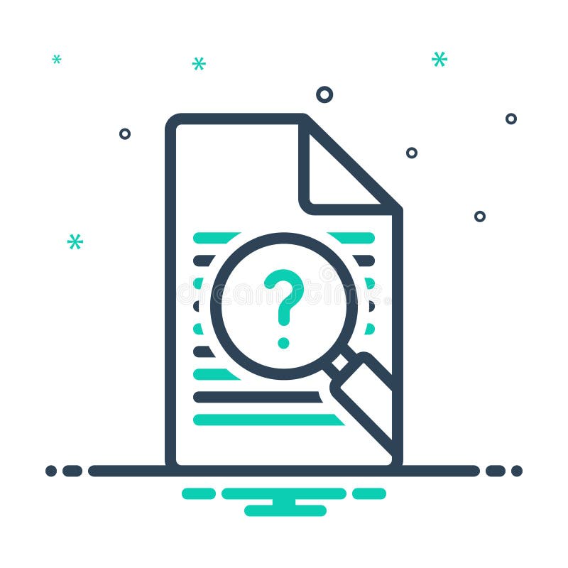 Mix Icon for Inquiry, Inspection and Survey Stock Vector - Illustration ...