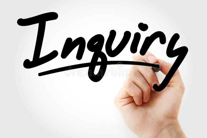 Inquiry text with marker stock image. Image of analyze - 198038773