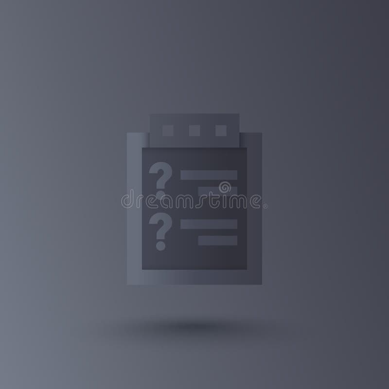 Inquiry vector icon stock vector. Illustration of graphic - 120731296