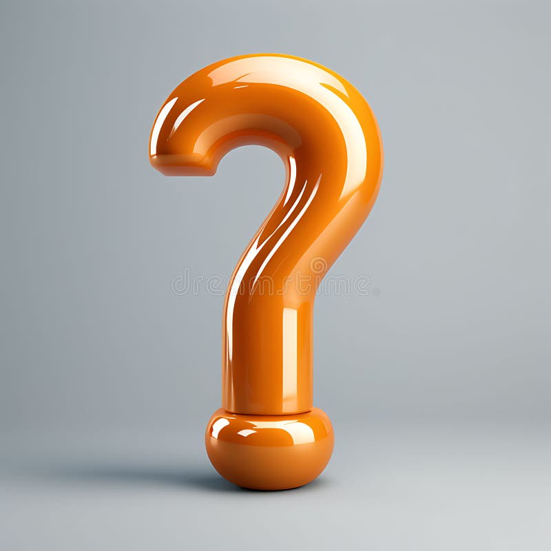 Inquisitive 3D Question Mark Floating on a Transparent Background Stock ...