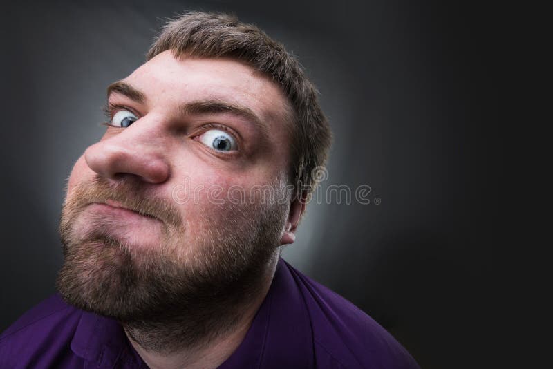 Inquisitive man stock image. Image of distrustful, glance - 58609519