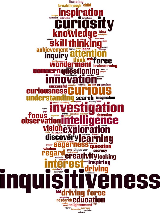 Inquisitiveness word cloud stock vector. Illustration of creativity ...