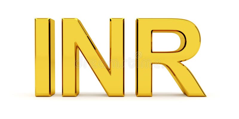 INR Indian Rupee Currency Code Stock Illustration - Illustration of ...