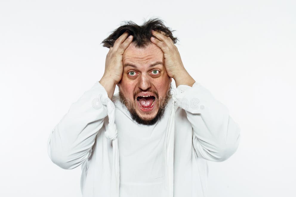 Insane Man in Strait-jacket Stock Image - Image of isolation, possessed ...