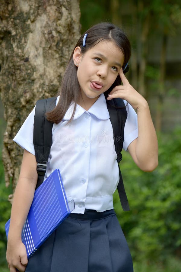 Insane Pretty Diverse School Girl with Notebooks Stock Photo - Image of ...