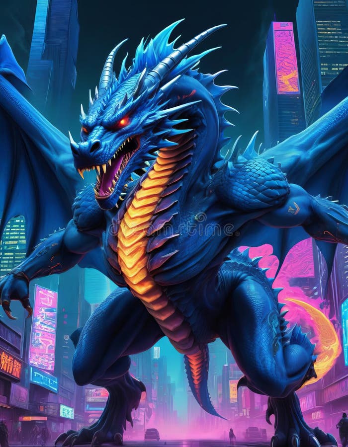 An Insanely Detailed Cyberpunk Dragon Wallpaper in Unity Stock ...