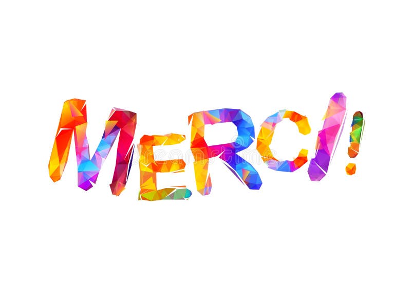 Dank U, Merci Beaucoup, Danke- Typografisch Vector Illustratie ...